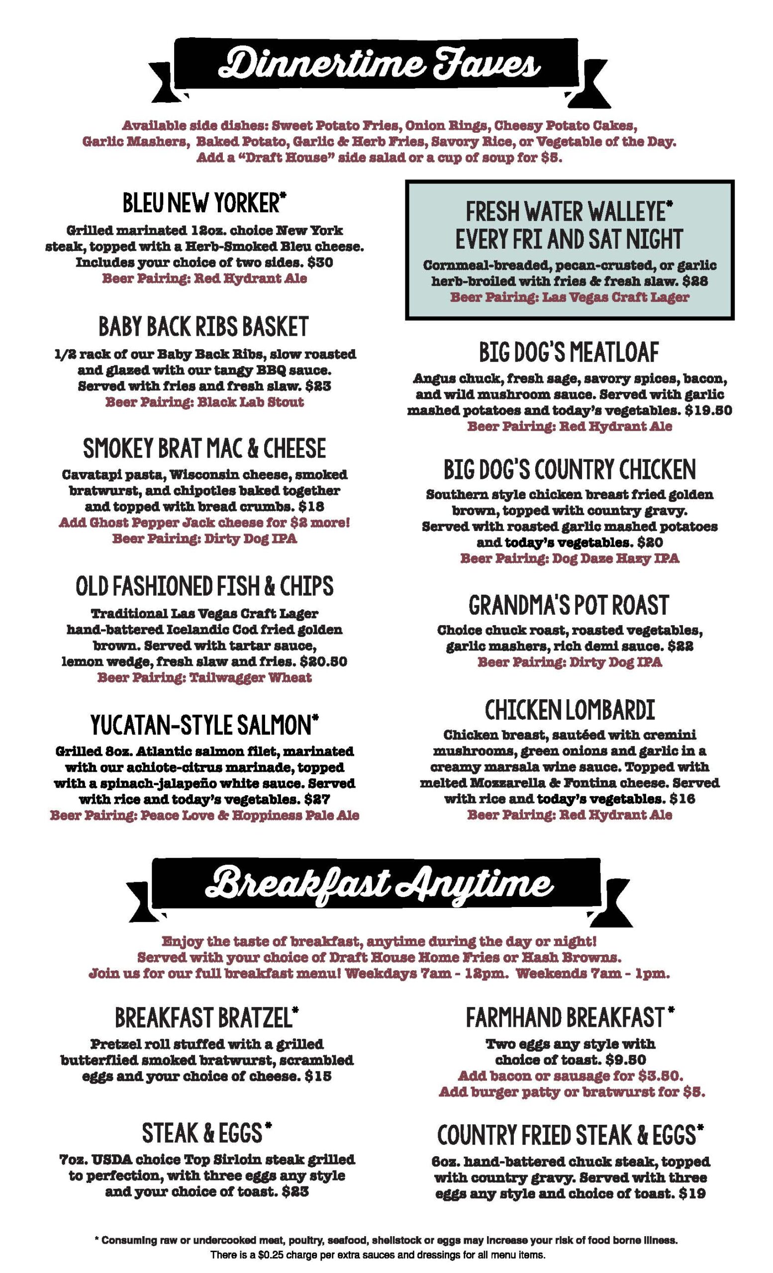 Brewpub Menus - Big Dog's Brewing Company